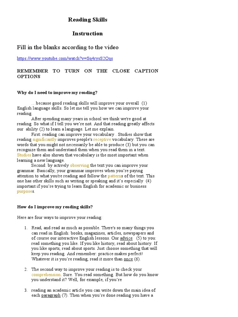 Reading Comprehension Week 7-10 Grade | PDF | Reading Comprehension ...