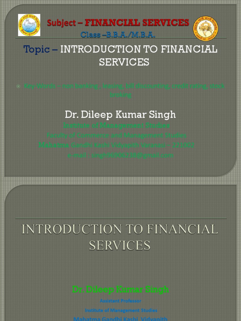 Introduction To Financial Services | PDF | Discounting | Financial ...