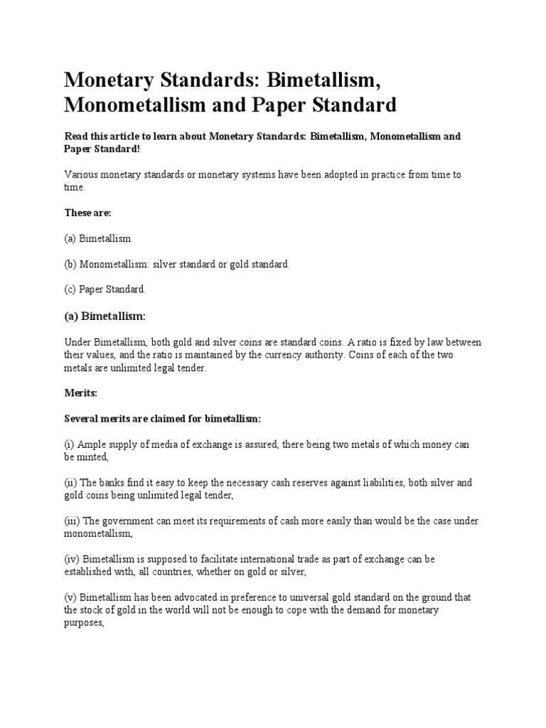 Monetary Standards Same As KK Dweet | PDF | Special Drawing Rights ...