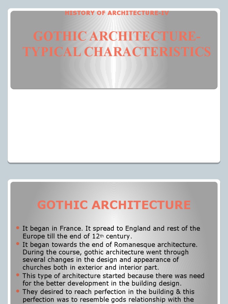 Introduction To Gothic Archiitceture | PDF