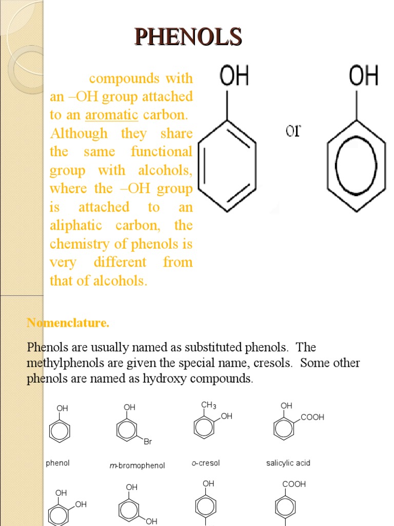 Phenols | PDF | Carboxylic Acid | Organic Chemistry