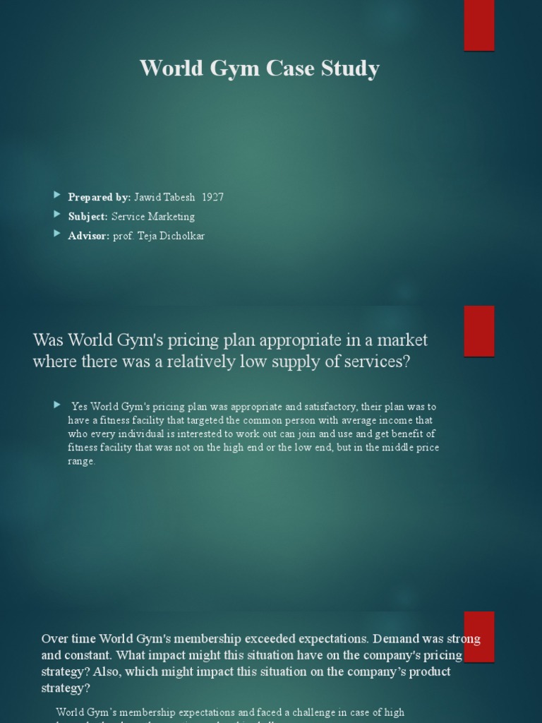 World Gym Case Study | PDF