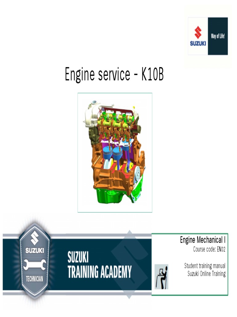 Engine Service - K10B PDF | PDF | Internal Combustion Engine | Piston