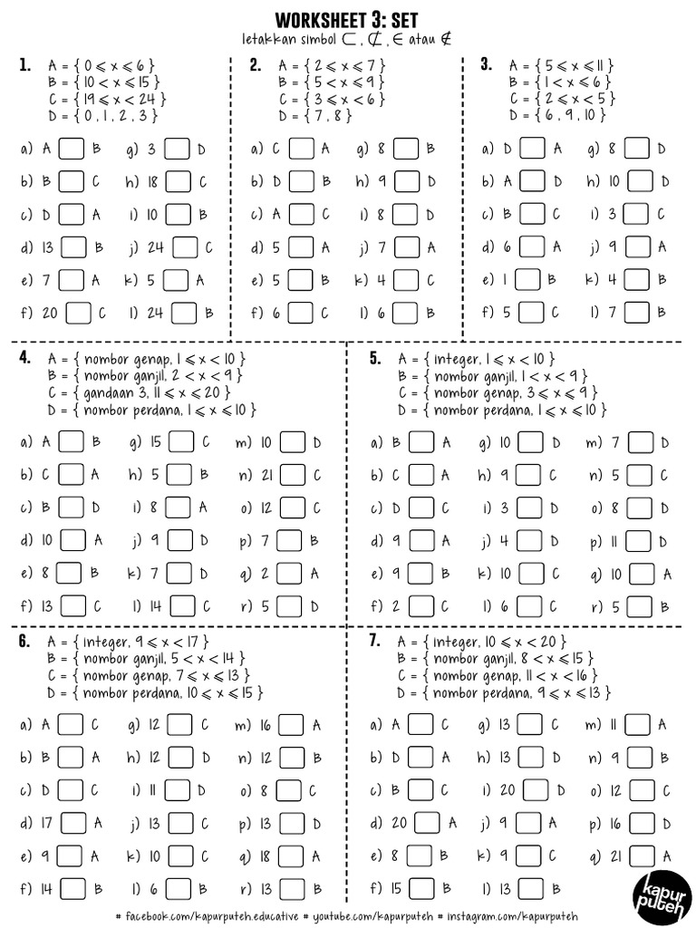 (Worksheet) Set 2 (Form 4) | PDF