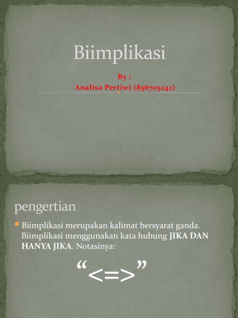 Biimplikasi | PDF