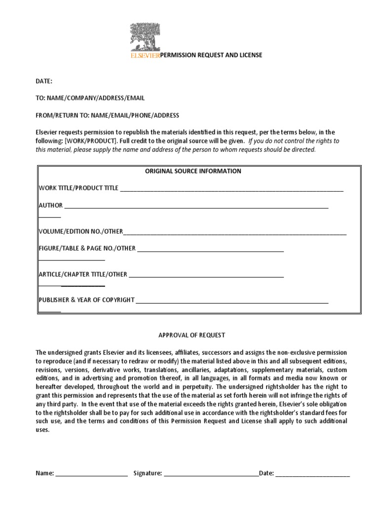 Permission Request Form