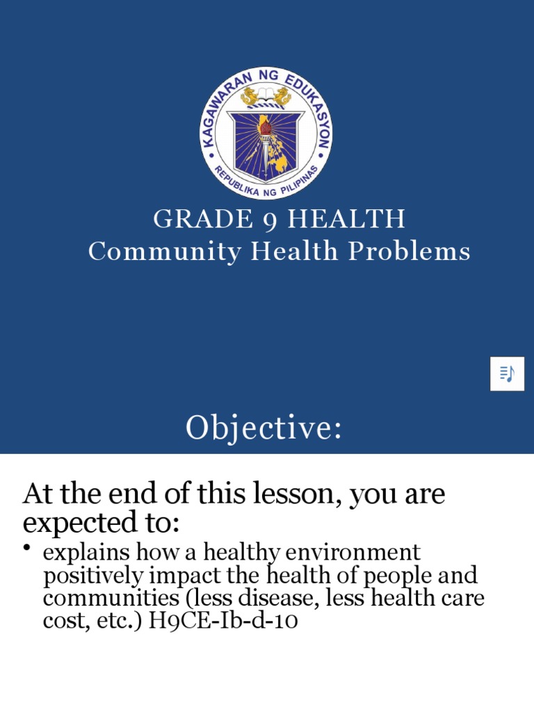 Grade 9 Health Community Health Problems | PDF | Sanitation ...