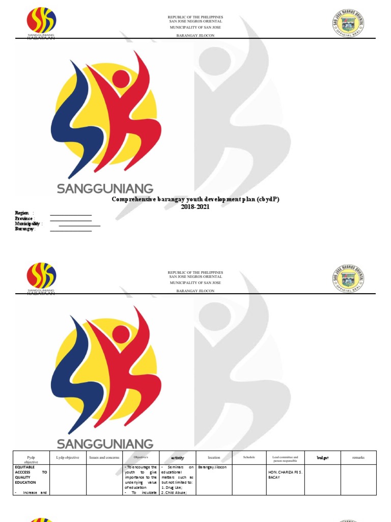 Comprehensive Barangay Youth Development Plan | PDF | Global Warming ...