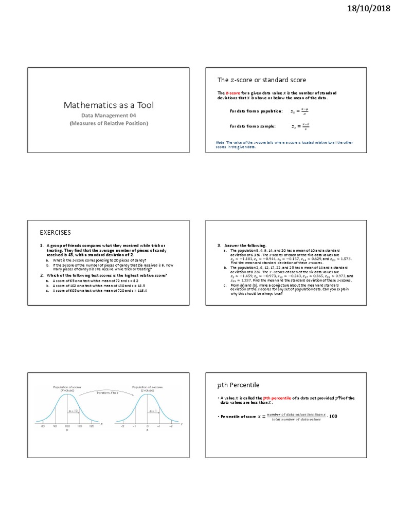 Understanding Z-Scores and Percentiles | PDF | Quartile | Descriptive ...