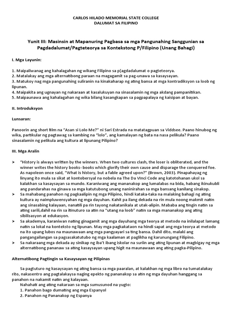 Dalumat Yunit 3 | PDF