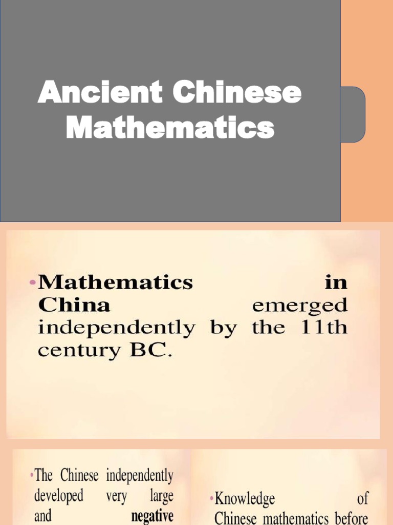 Ancient Chinese Mathematics | PDF | China | World Politics