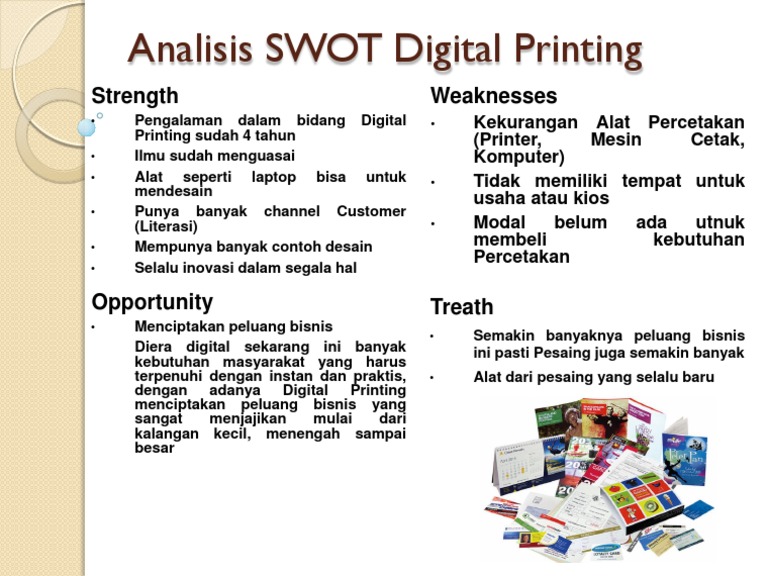 Analisis SWOT Usaha Digital Printing | PDF