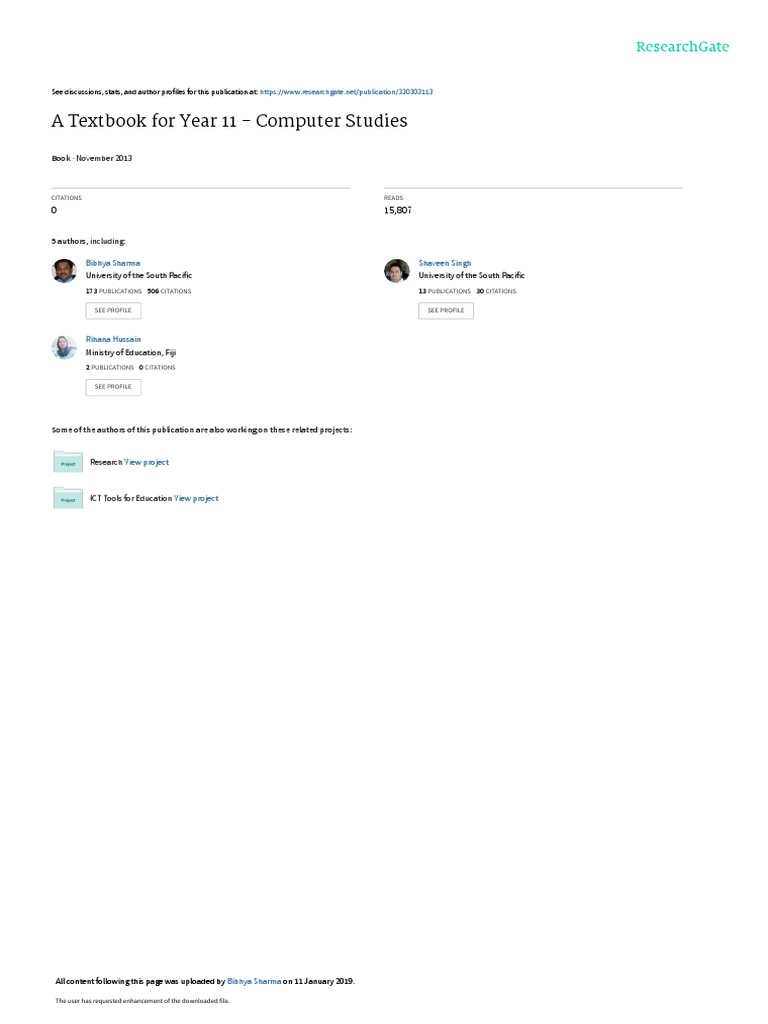Computer Studies Year 11 | PDF | Computer Data Storage | Printer ...