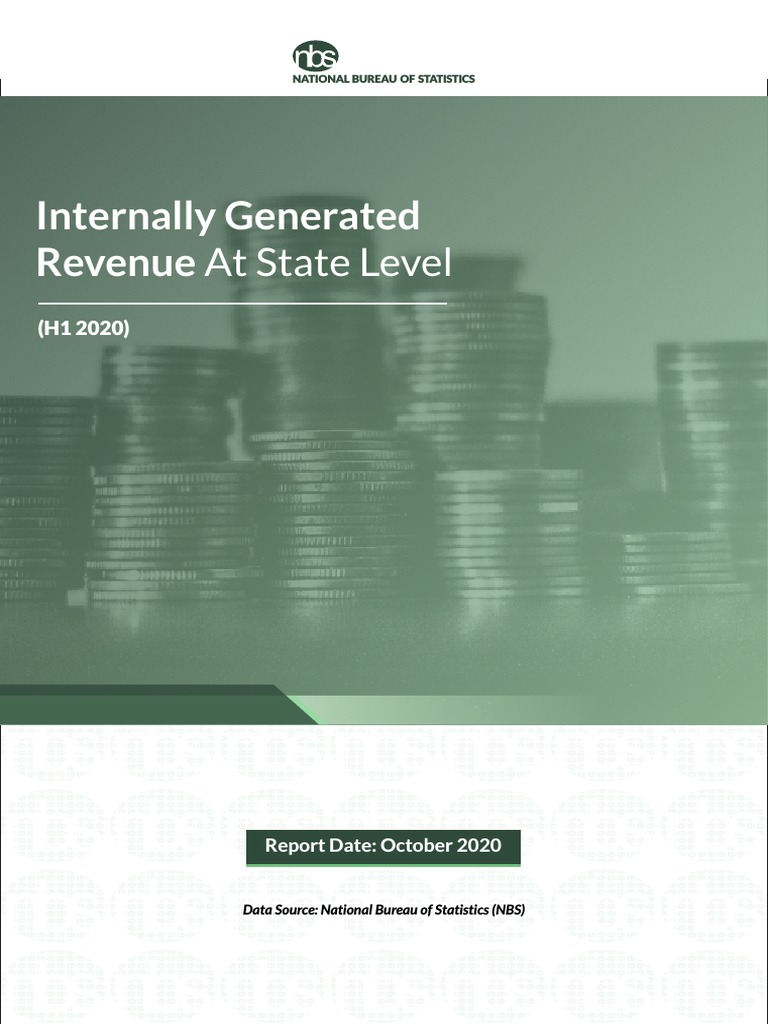 Internally Generated Revenue at State Level: Report Date: October 2020 ...