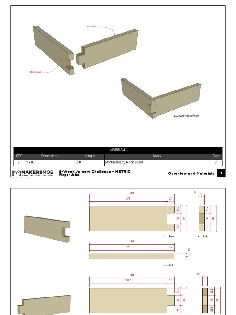 Finger-Joint Metric PDF | PDF | Woodworking | Wood