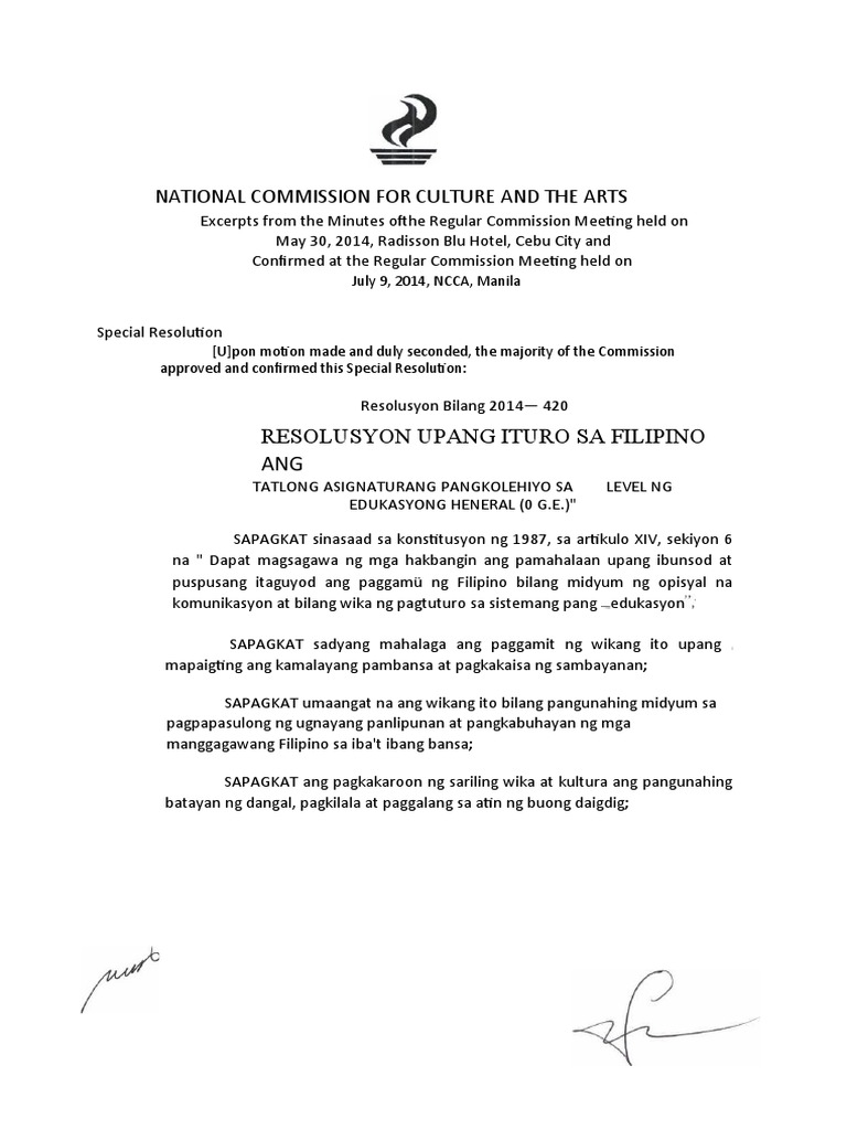 2014 420 Ituro Ang Filipino Sa Edukasyong Heneral - Opt | PDF