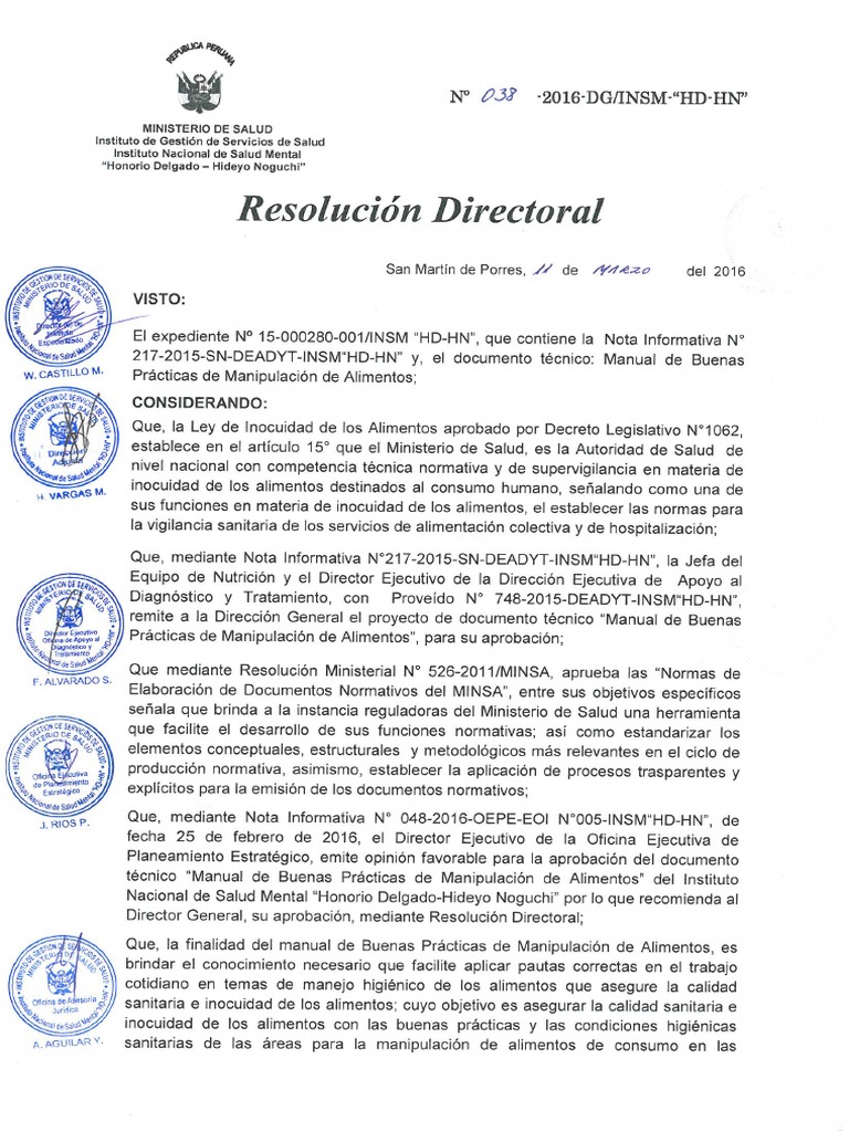 RD 038-2016 Digesa Sa PDF | PDF