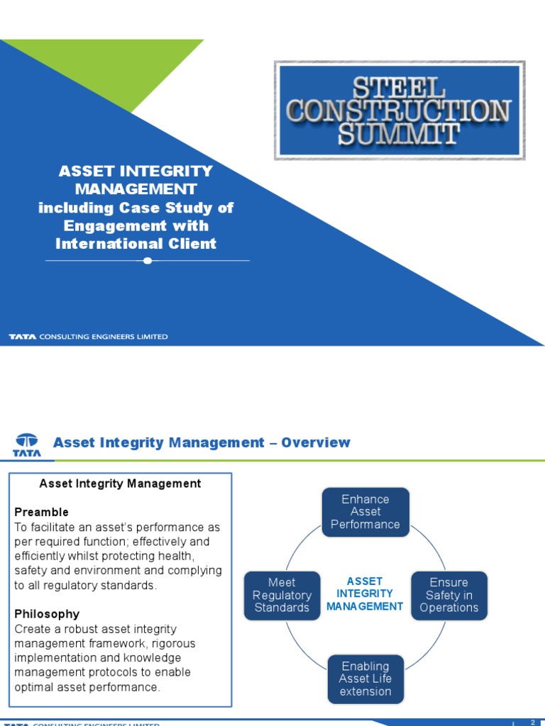 Asset Integrity Management Including Case Study of Engagement With ...