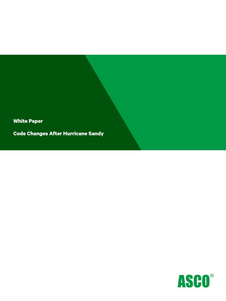ASCO Post-Hurricane-Sandy-White-Paper | PDF | Hurricane Sandy | Flood