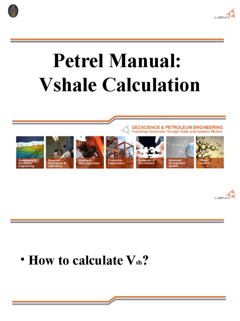 Petrel Manual: Vshale Calculation | PDF | Computing | Computing And ...