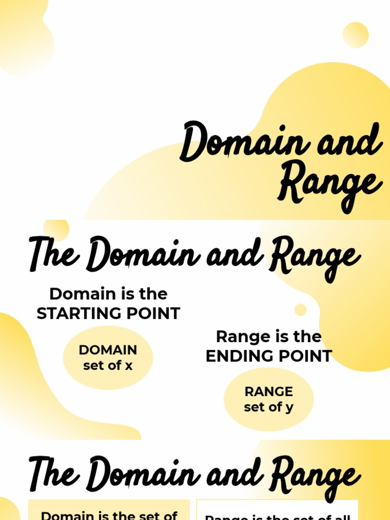 02 Domain and Range of Graphs | PDF | Interval (Mathematics) | Bracket
