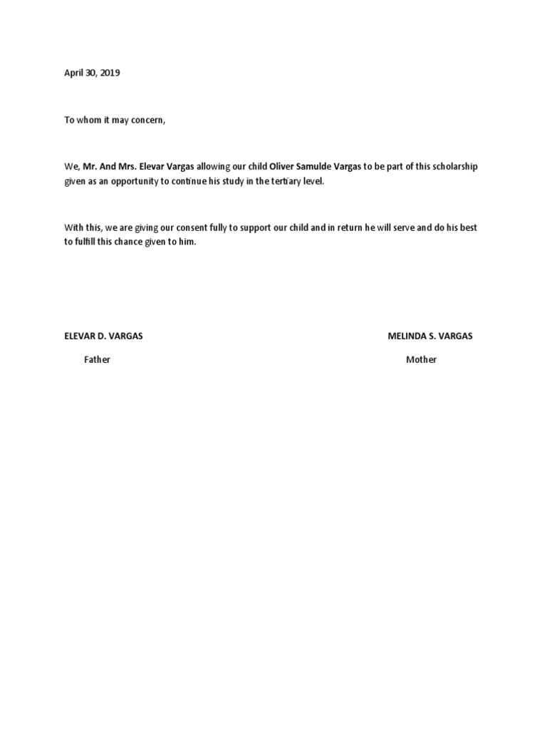 Maam Vargas Letter | PDF