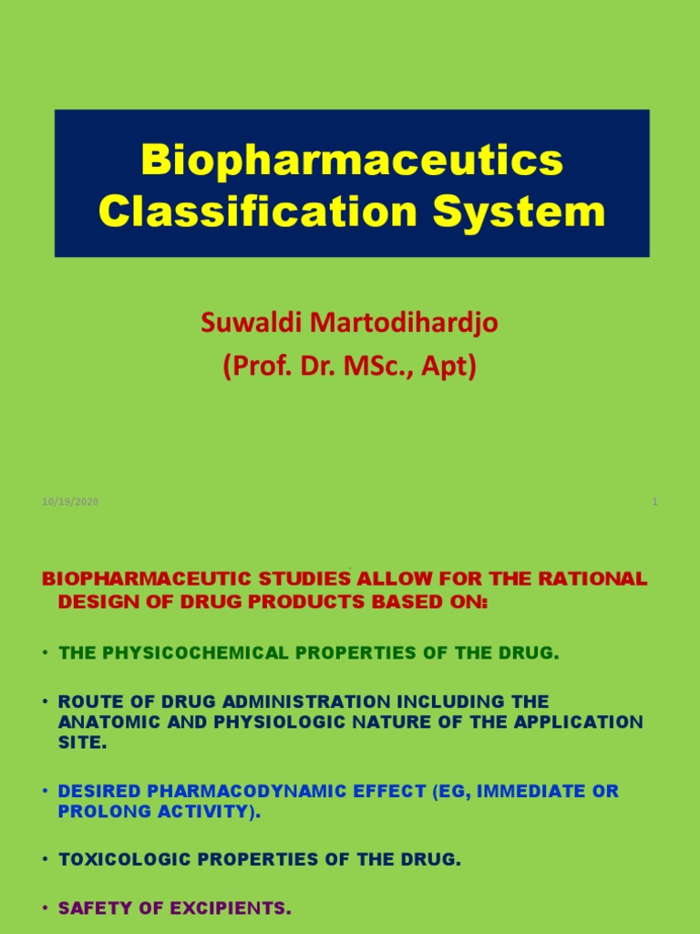 BCS - Biopharmaceutics Classification System | PDF | Lipid Bilayer ...