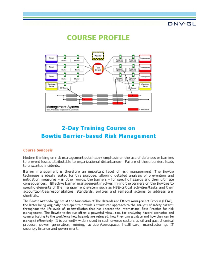 Bowtie Course - Bowtie Barrier-Based Risk Management | PDF | Risk ...