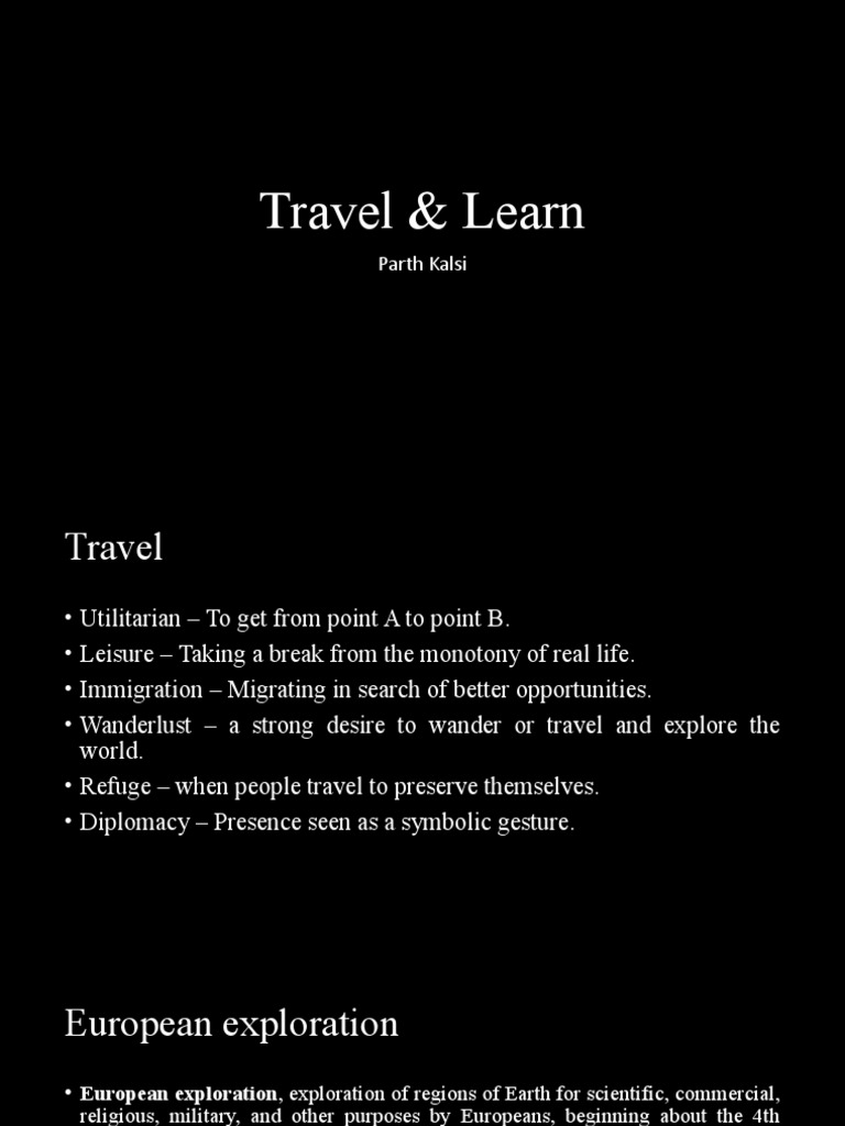 Travel & Learn | PDF