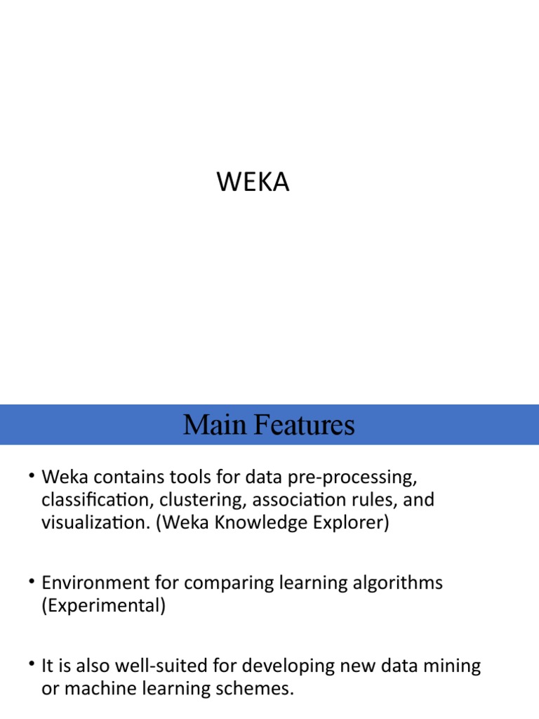 2.3 Weka Tool | PDF | Statistical Classification | Cluster Analysis 2.3 Weka Tool | PDF | Statistical Classification | Cluster Analysis