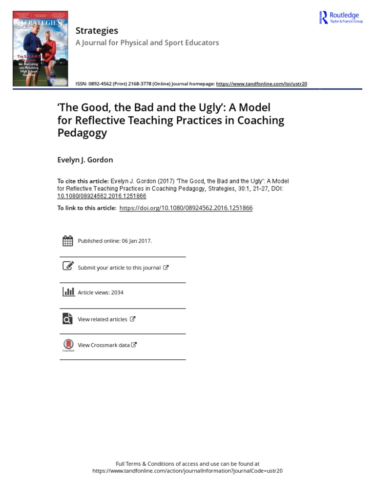 The Good The Bad and The Ugly A Model For Reflective Teaching Practices ...