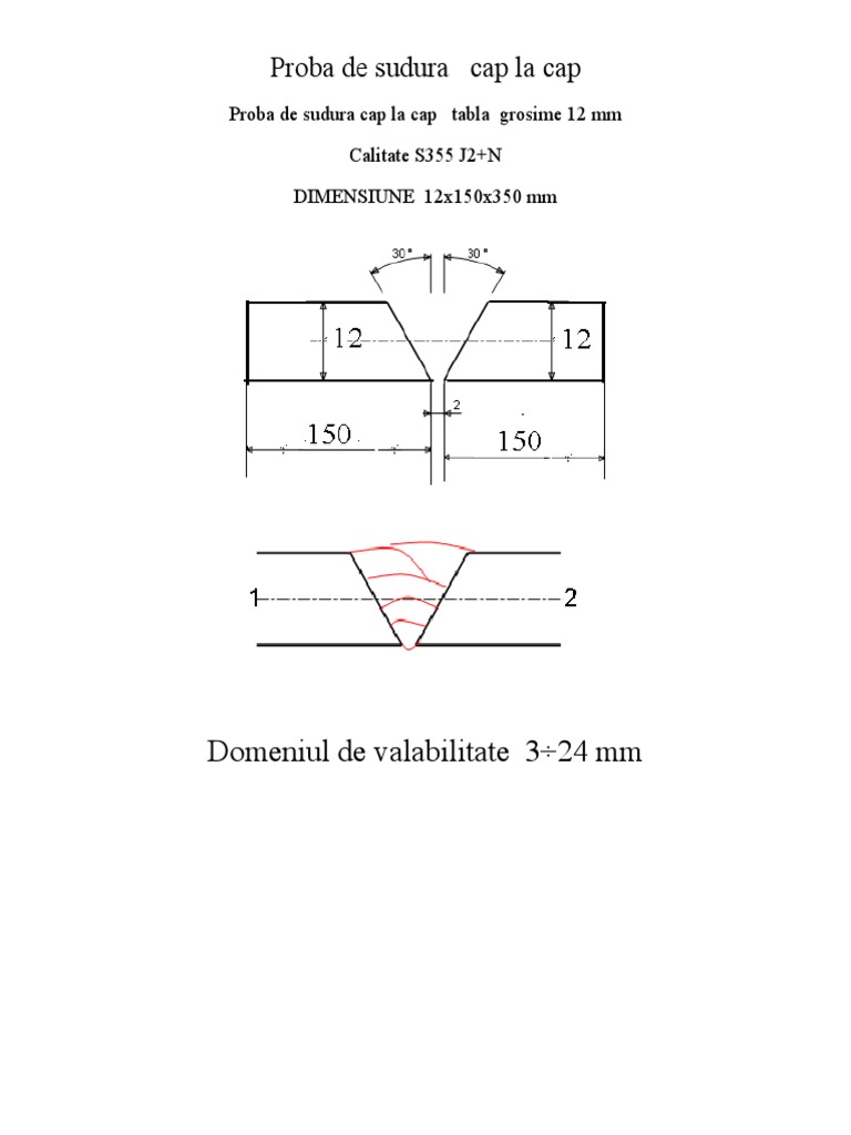 Proba de Sudura Cap La Cap in V | PDF