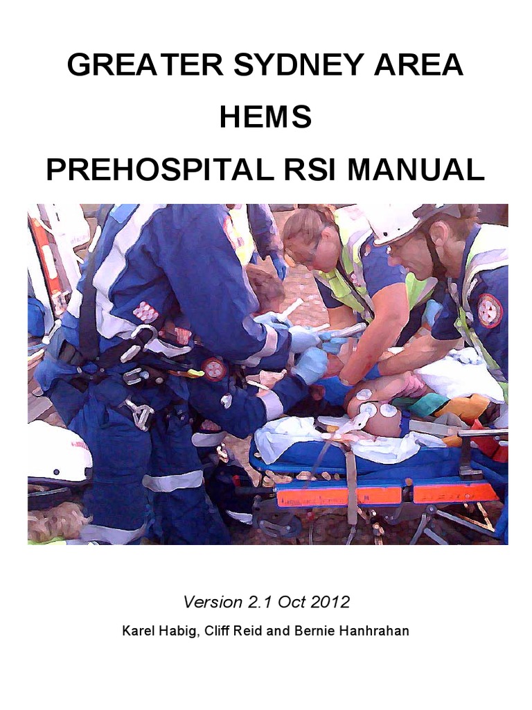 Greater Sydney Area Hems Prehospital Rsi Manual: Version 2.1 Oct 2012 ...