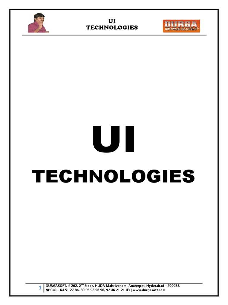 UI Technologies | PDF | Html Element | Cascading Style Sheets