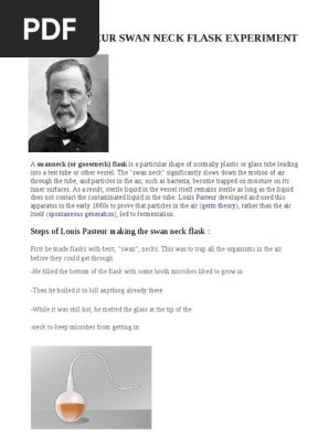Louis Pasteur Experiment Swan Neck Flask