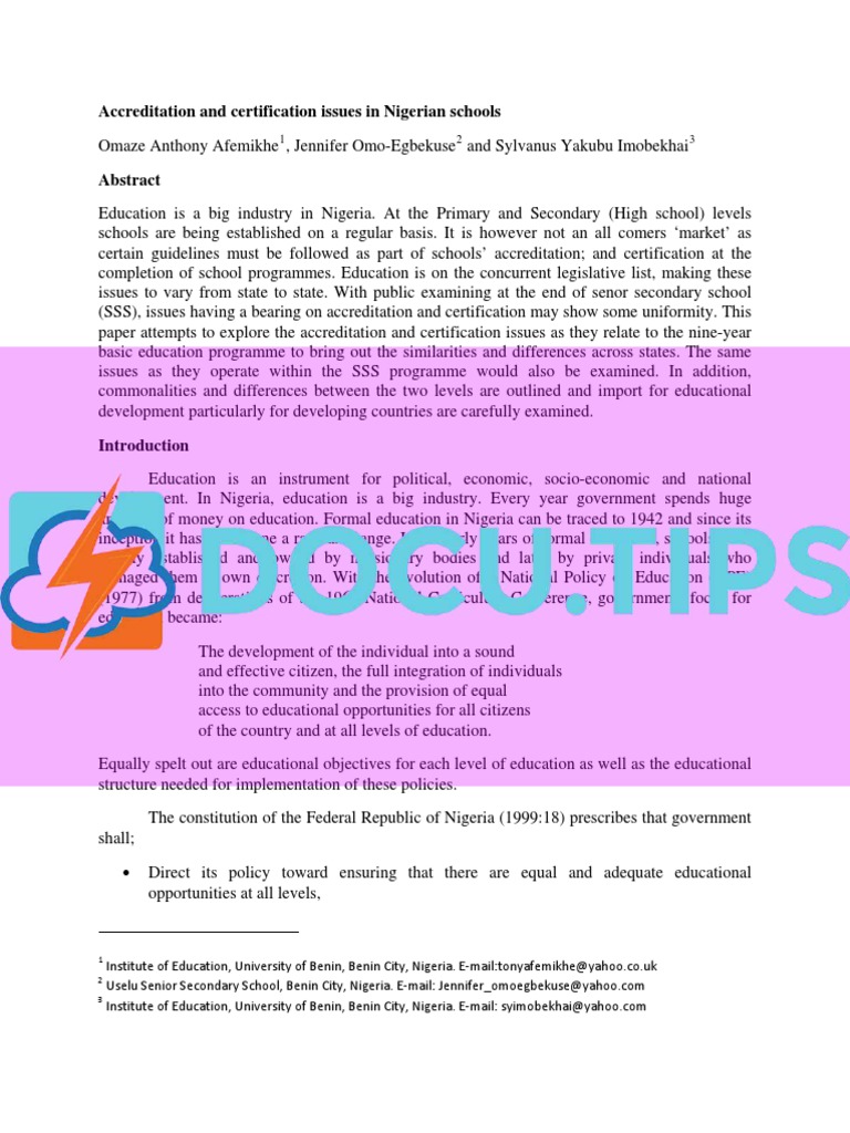 Docu - Tips Accreditation of School | PDF | Schools | Secondary Education
