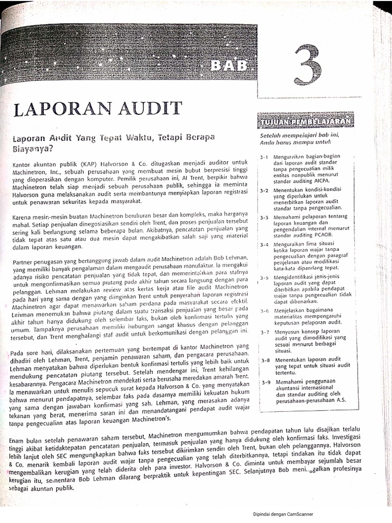 6525 - Bab 3. Laporan Audit PDF | PDF