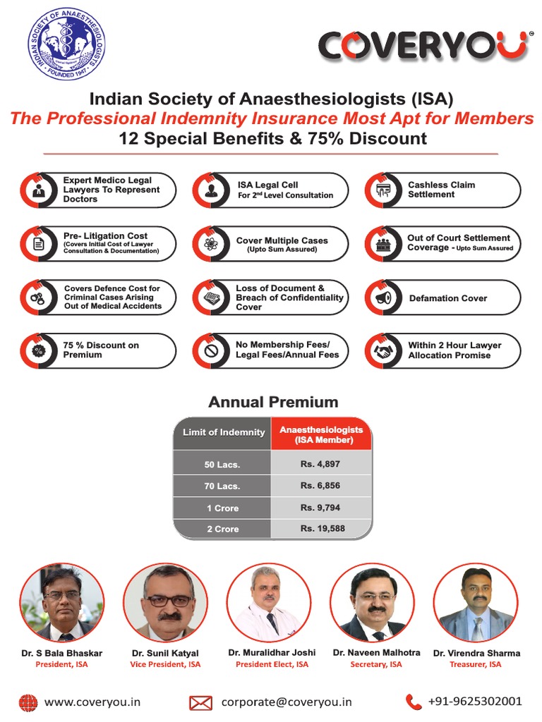 Indian Society of Anaesthesiologists (ISA) 12 Special Benefits & 75% ...