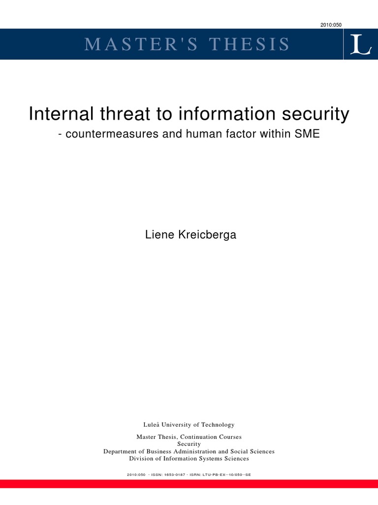 Fulltext01 PDF | PDF | Information Security | Attitude (Psychology)