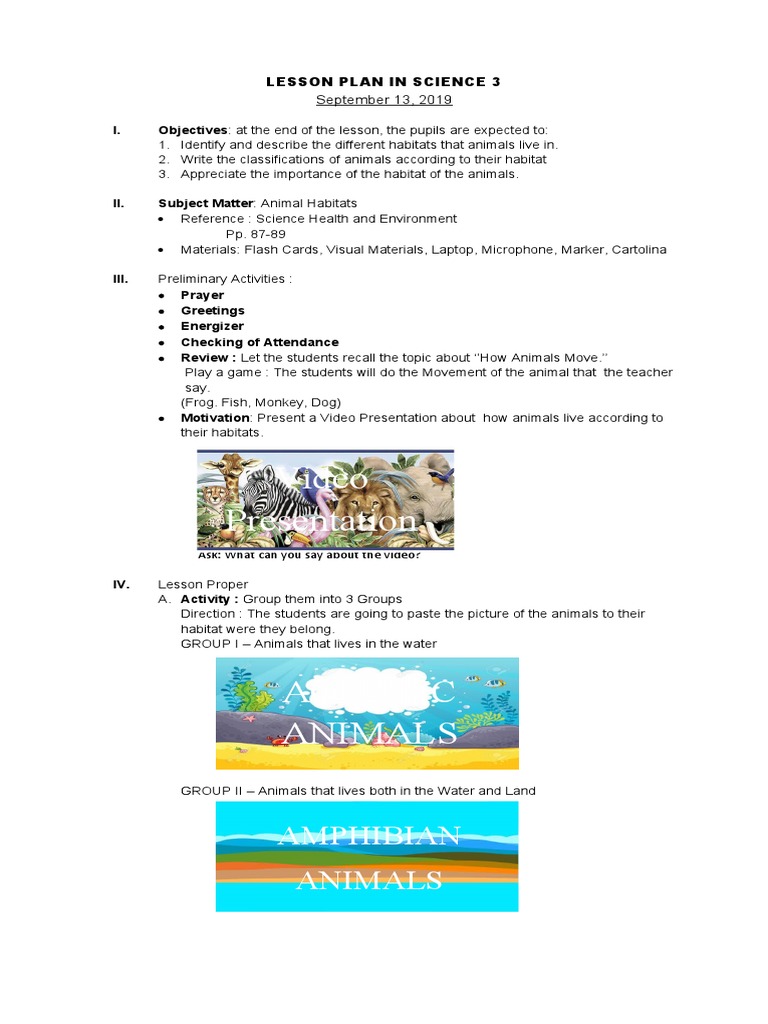 Lesson Plan in Science 3 Final | PDF | Lesson Plan | Cognition