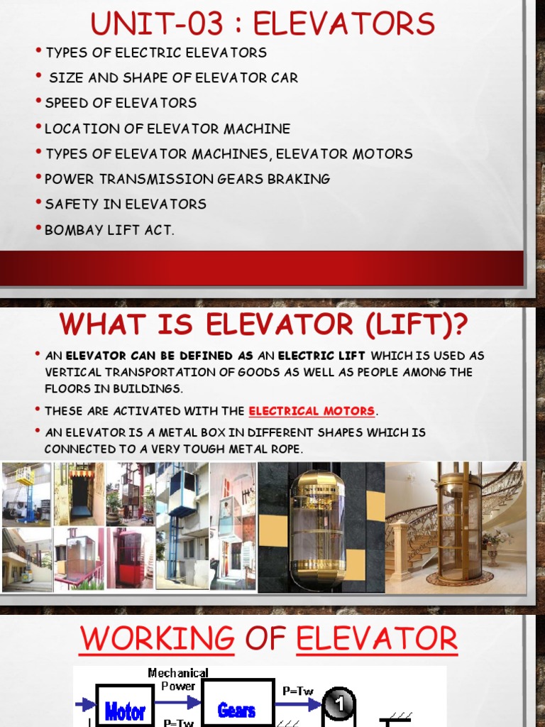 Elevators 1 | PDF | Elevator | Electric Motor