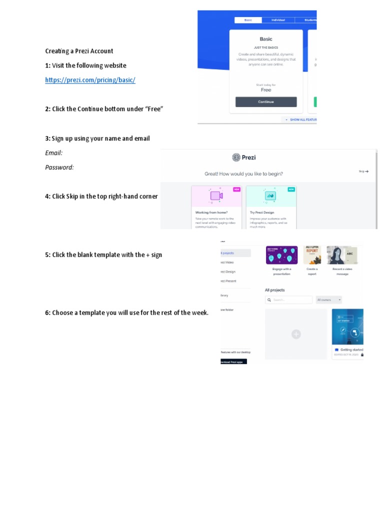 Creating A Prezi Account | PDF