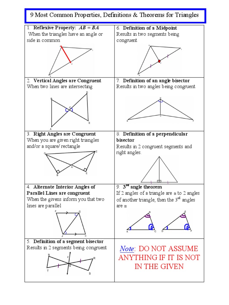 Triangles Proofs KEY | PDF | Perpendicular | Triangle