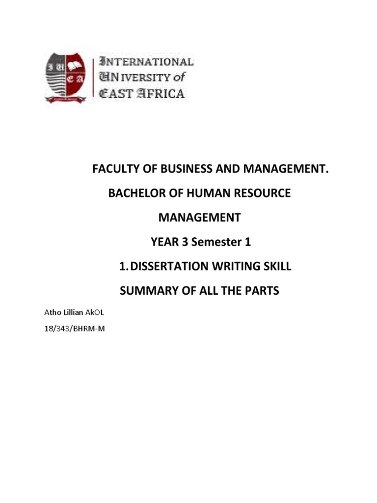 Faculty of Business and Management. Bachelor of Human Resource ...