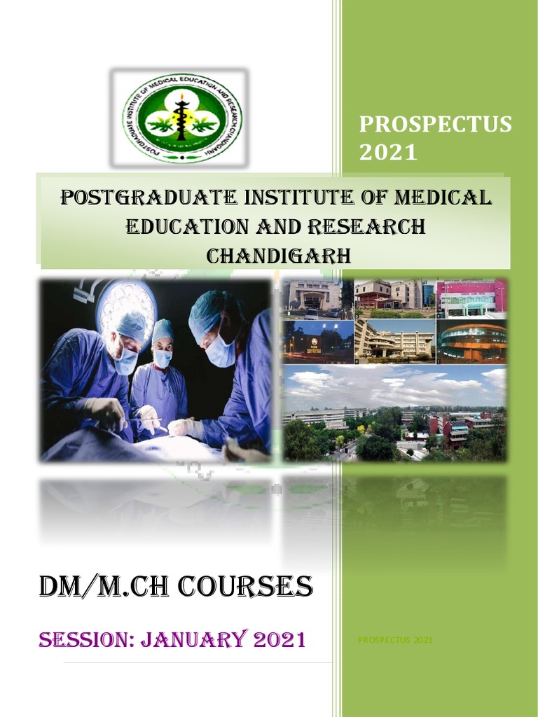 PGIMER DM MCH Prospectus Jan 2021 PDF | PDF | Doctor Of Medicine ...