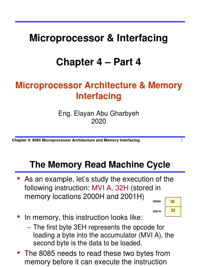 Microprocessor & Interfacing - Part 4 | PDF | Central Processing Unit ...
