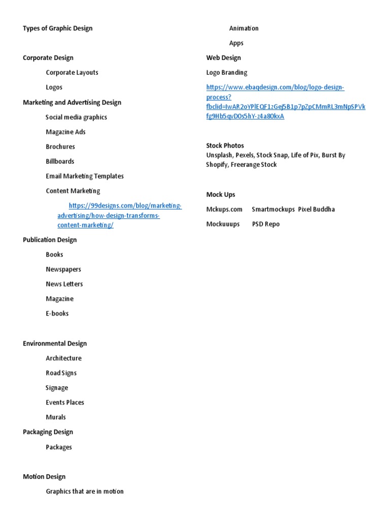 Types of Graphic Design | PDF