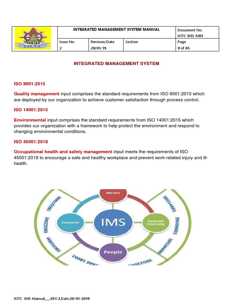 1IOTC IMS Manual - 2 | PDF | Iso 9000 | Risk