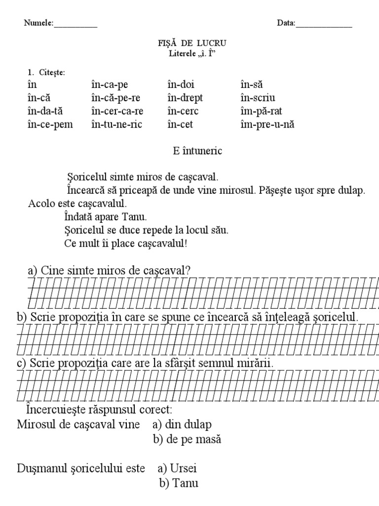 Abecedar Litera I Din I | PDF