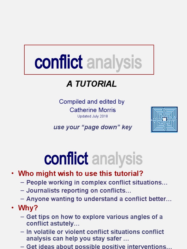 Conflict Analysis Tutorial | PDF | Negotiation | Gender